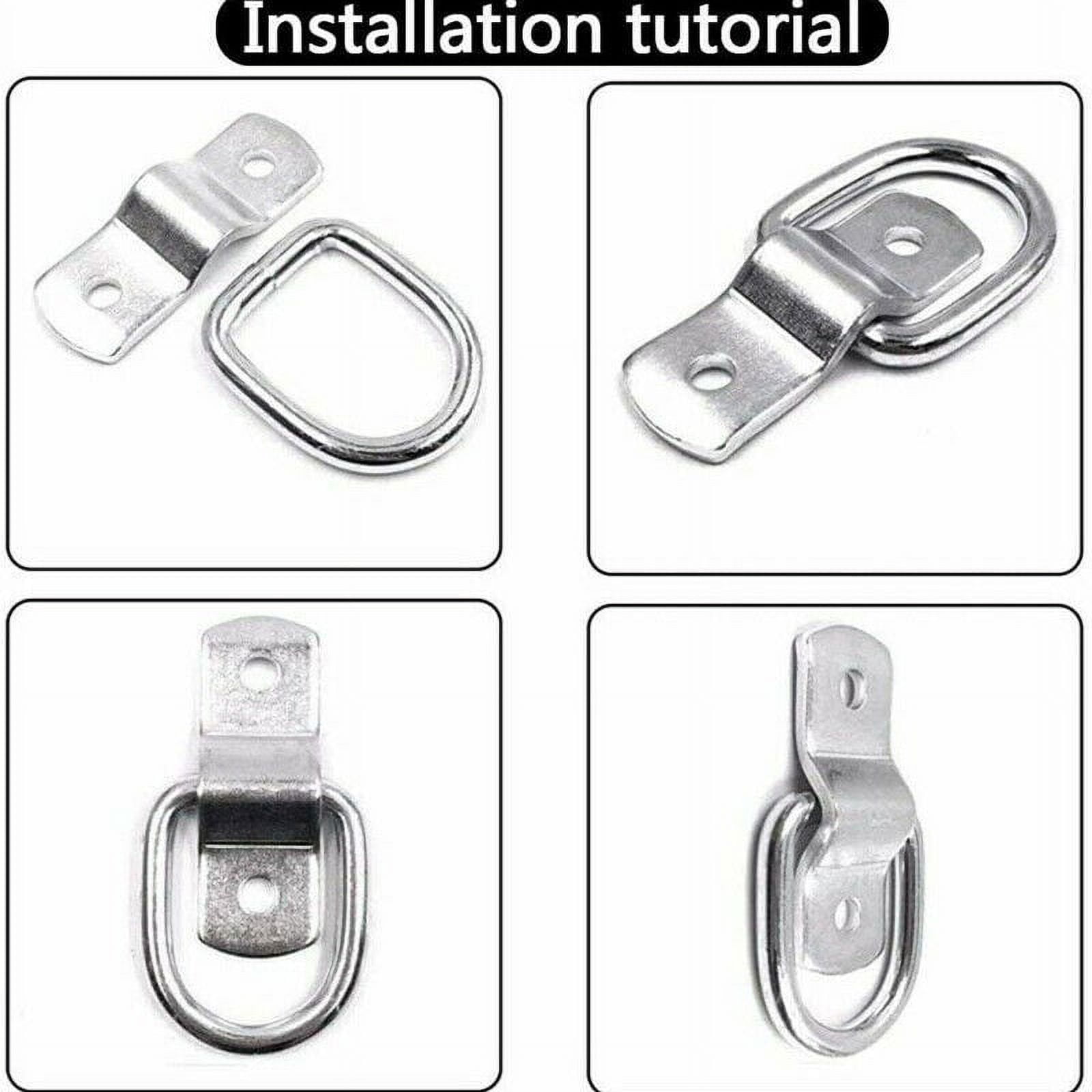 5Pcs Audew D Rings Hook Tie Down Ring Load Anchor Trailer Forged ...