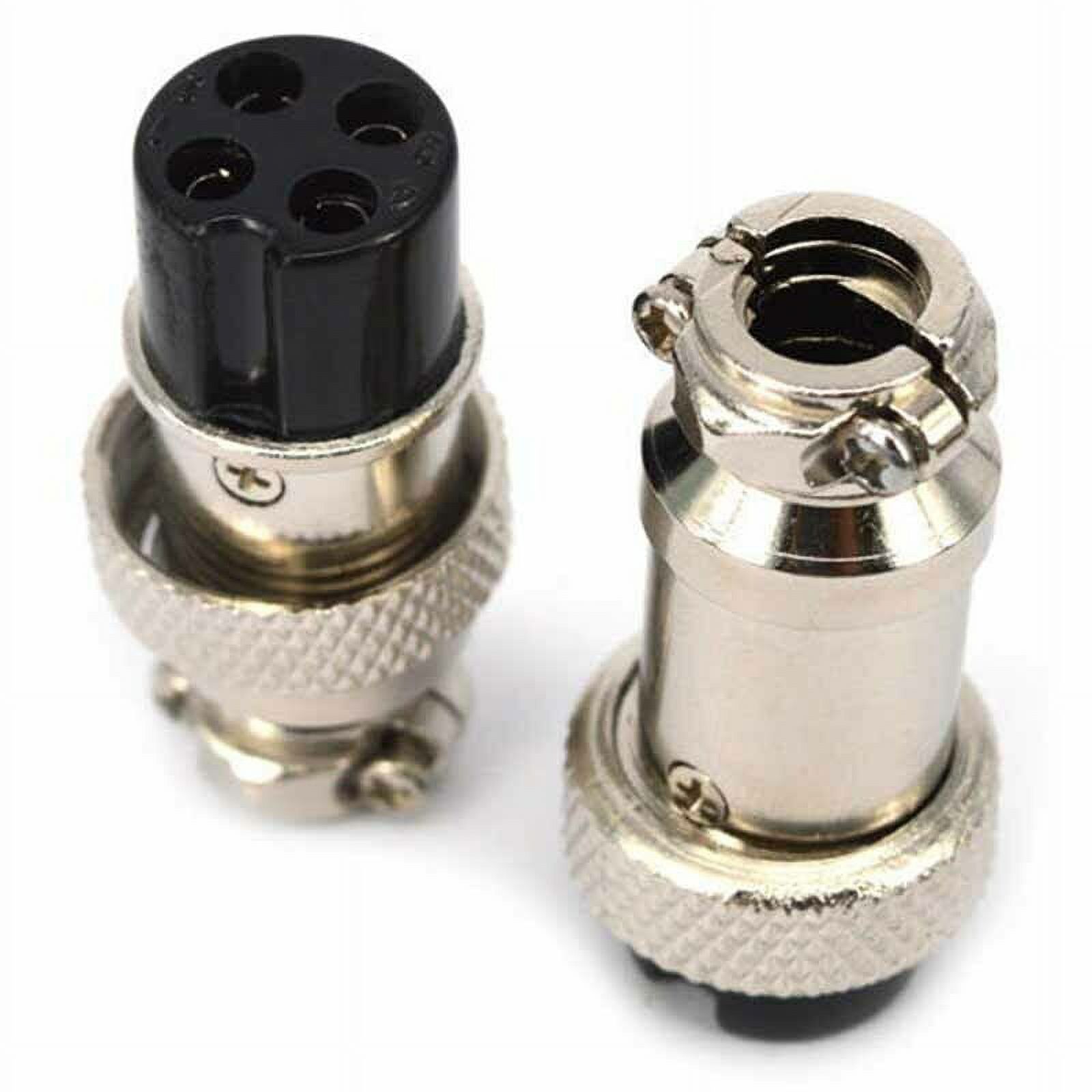 5Pcs Aviation 4-Pin 16Mm Gx16-4 Metal Male Female Panel Connector ...