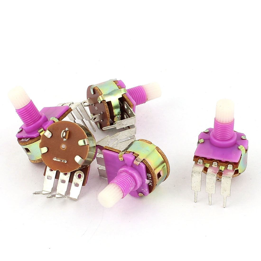 5Pcs B10K 10K Ohm 6mm Knurled Split Shaft Rotary Switch Carbon ...