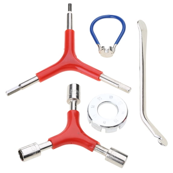 5Pcs Bikes Spokes Wrench Kits Steel Bikes Rims Correct Tool Bicycles ...