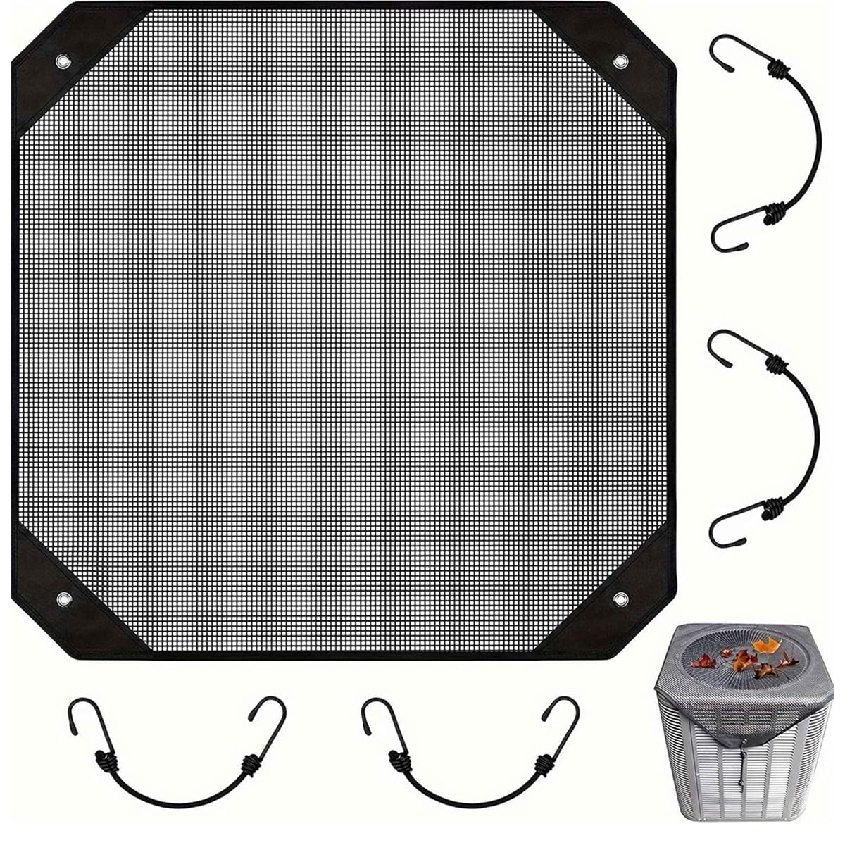 5Pcs Black Central Air Conditioner Cover,36" Heavy Duty Air Conditioner ...