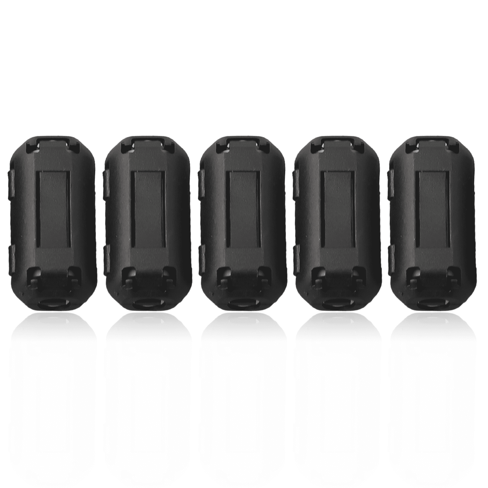 5Pcs Black Clip-on Ferrite Ring Core RFI TDK Noise Suppressor Cable ...