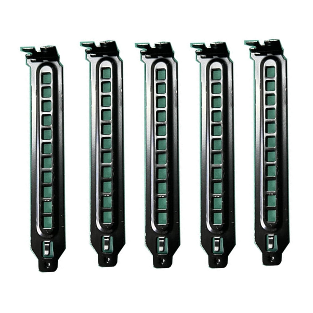 5Pcs Black Hard Metal Steel PCIs Slot Covers Bracket with Screws Full ...