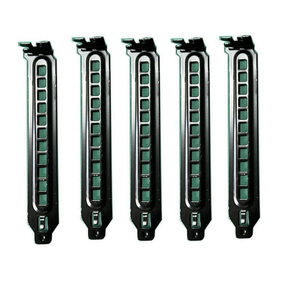 5Pcs Black Hard Metal Steel PCIs Slot Covers Bracket with Screws Full ...