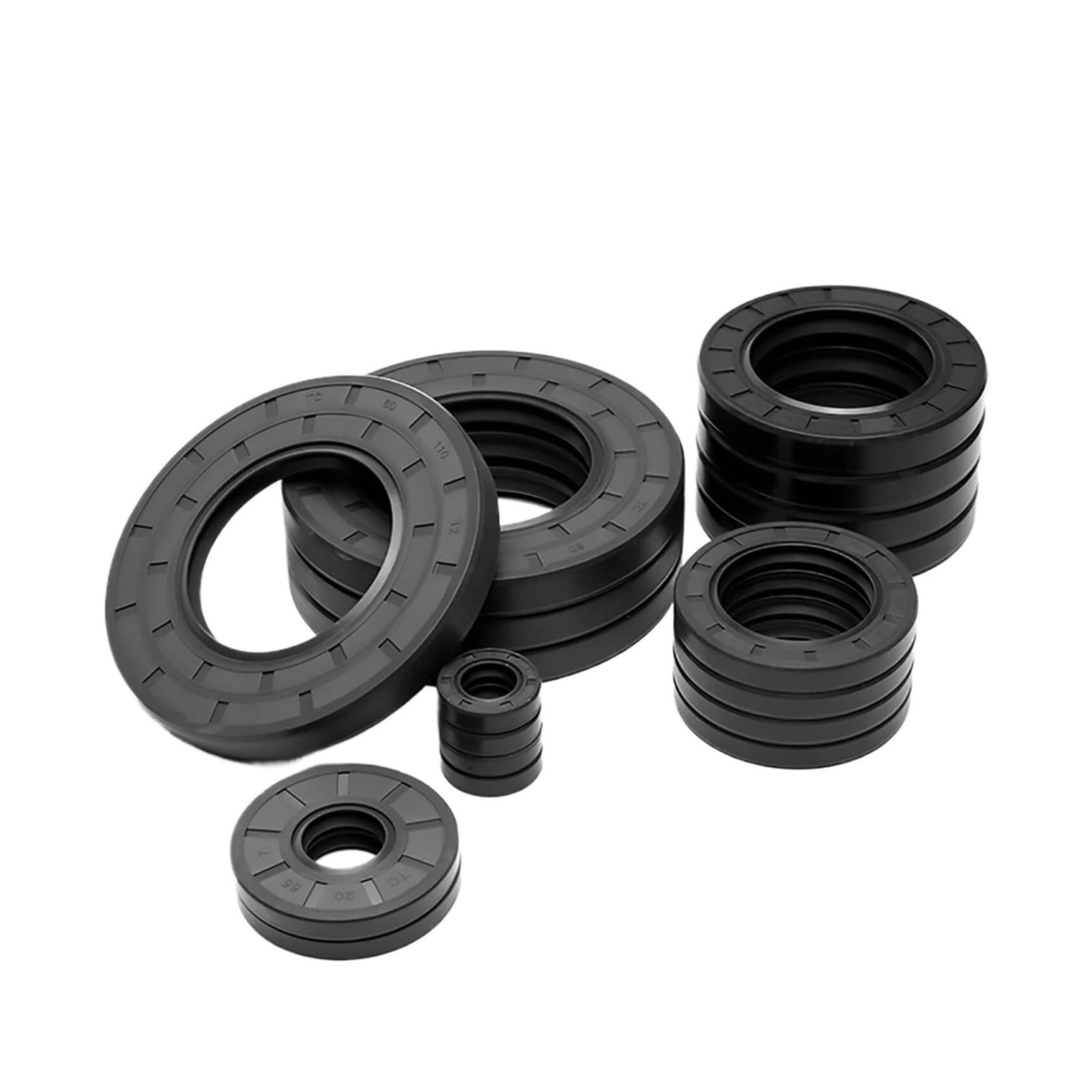 5Pcs Black NBR TC/FB/TG4 Skeleton Oil Seal ID 20mm OD 25-26mm Thickness ...