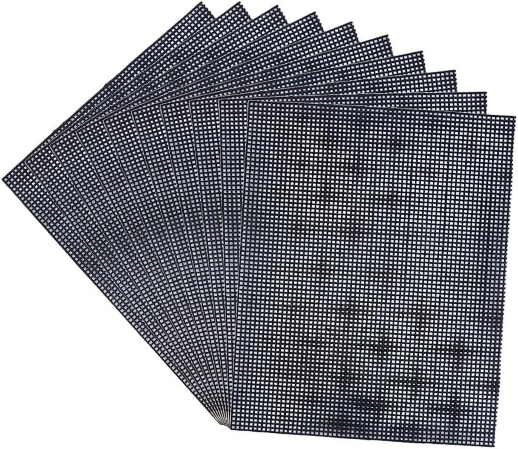 5Pcs Black Plastic Mesh Canvas 13x10Inch Plastic Canvas Sheet Mesh ...