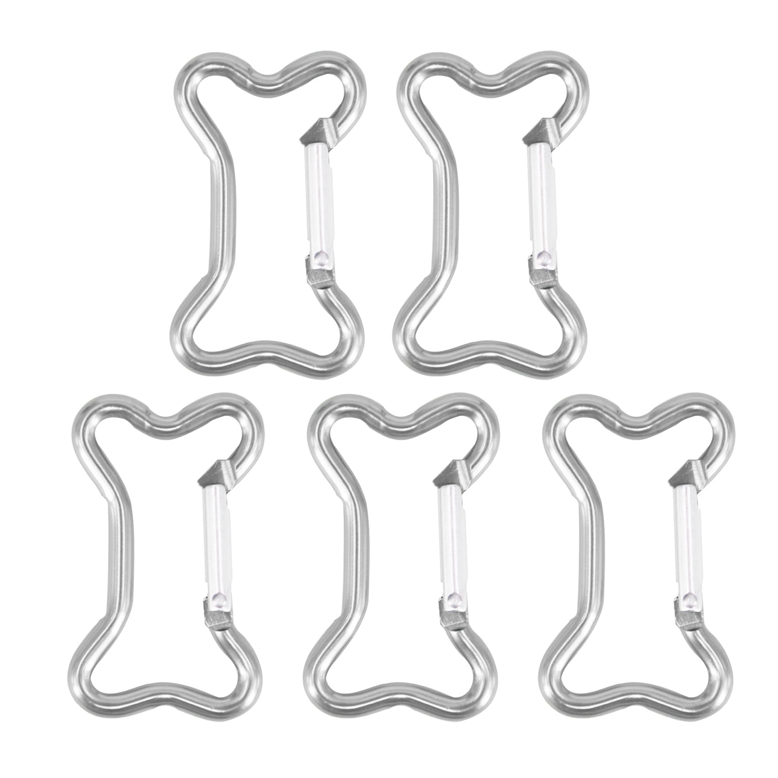 5Pcs Bone Shape Spring Clasps Aluminum Alloy Spring Snapping Hook Clip ...