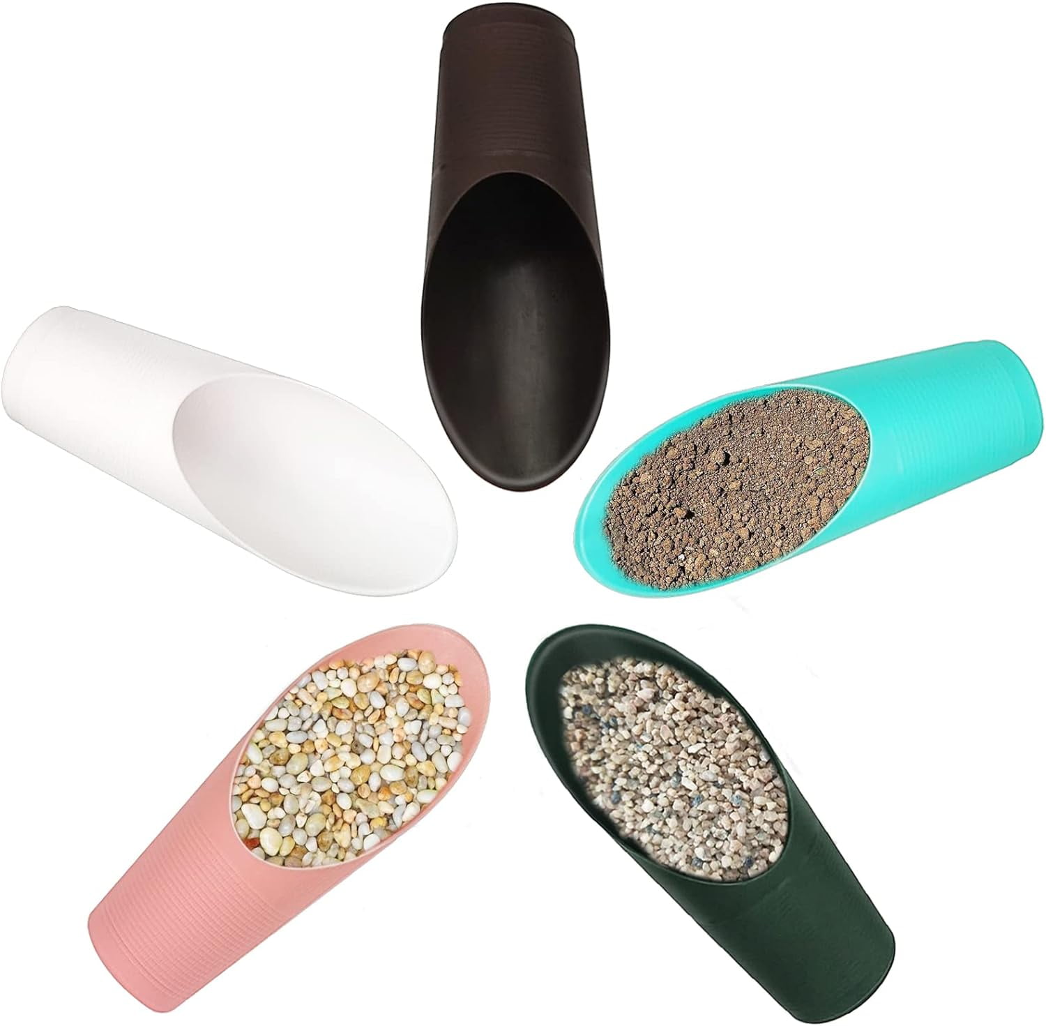 5Pcs Bonsai Soil Scoops, Plastic Garden Soil Scoops, Colorful Small ...