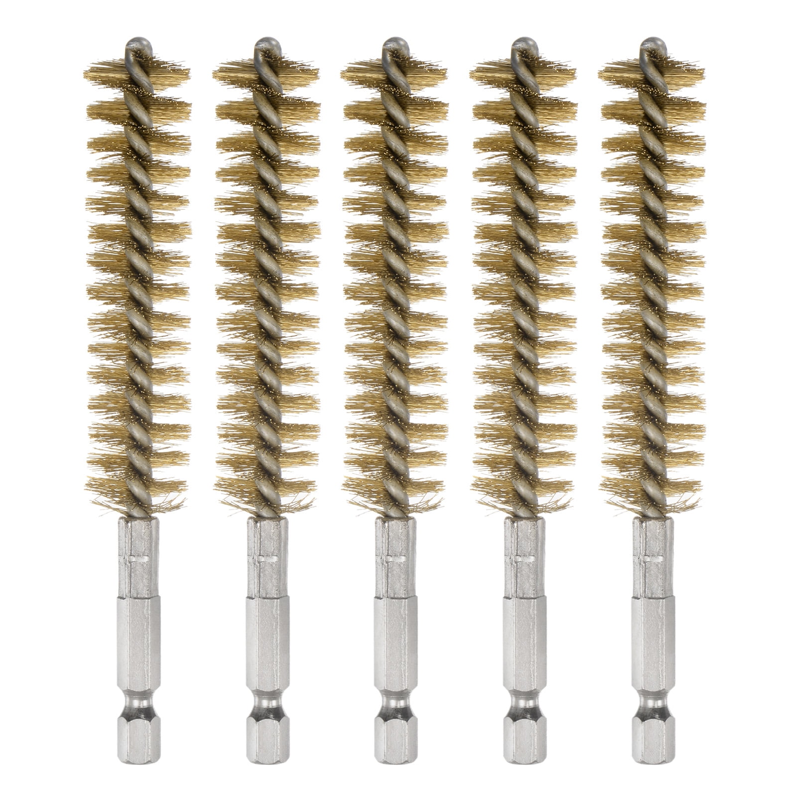 5Pcs Bore Brush Brass 17mm Dia Cleaning Bronze Wire Brush Tube Pipe ...