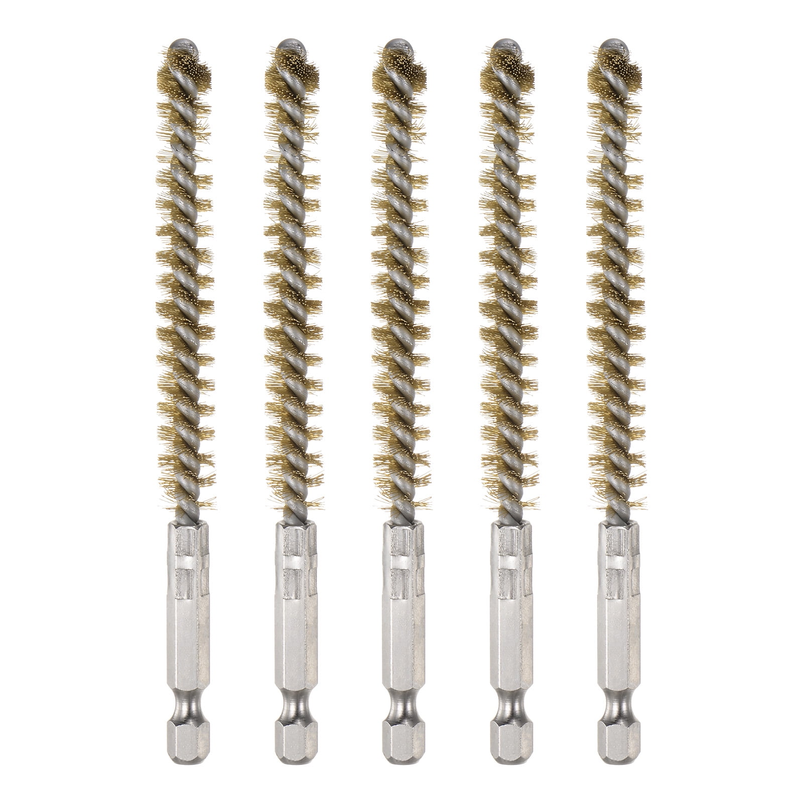 5Pcs Bore Brush Brass 9mm Dia Cleaning Bronze Wire Brush Tube Pipe ...