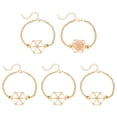 5Pcs Brass Macrame Pouch Empty Stone Holder Bracelet Making with 304 ...