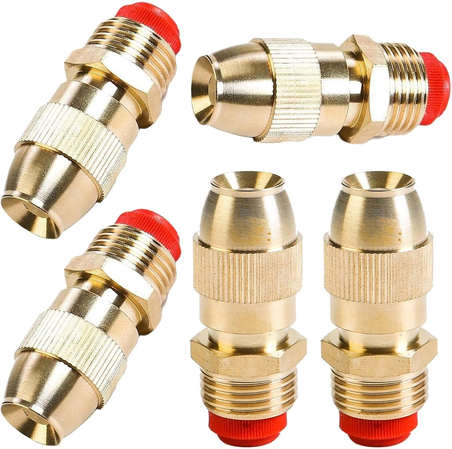 5Pcs Brass Misting Nozzles, 1/2 inch High Pressure Spray Misting Nozzle ...