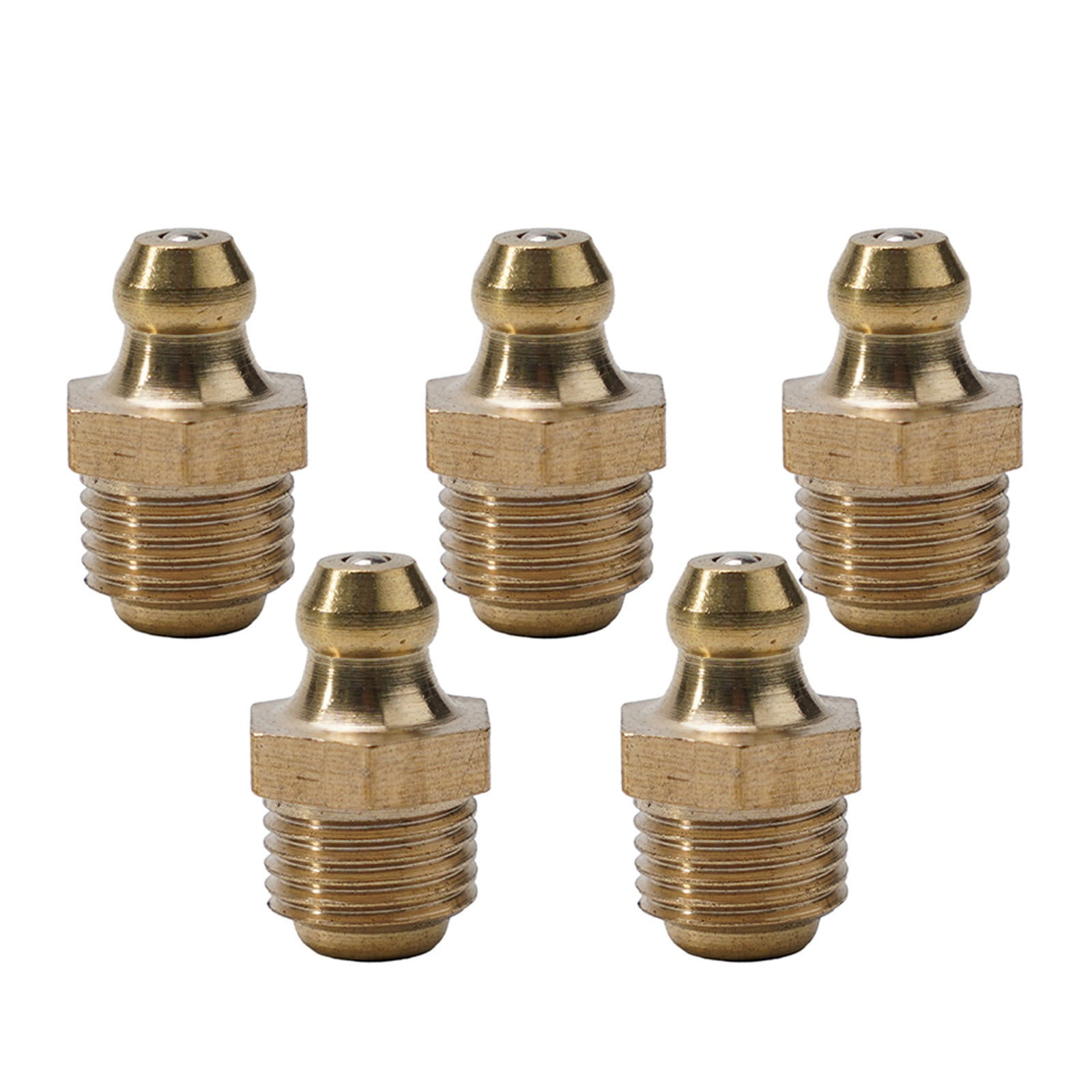5Pcs Brass Straight Hydraulic Grease Fitting Accessories M10 X 1Mm ...
