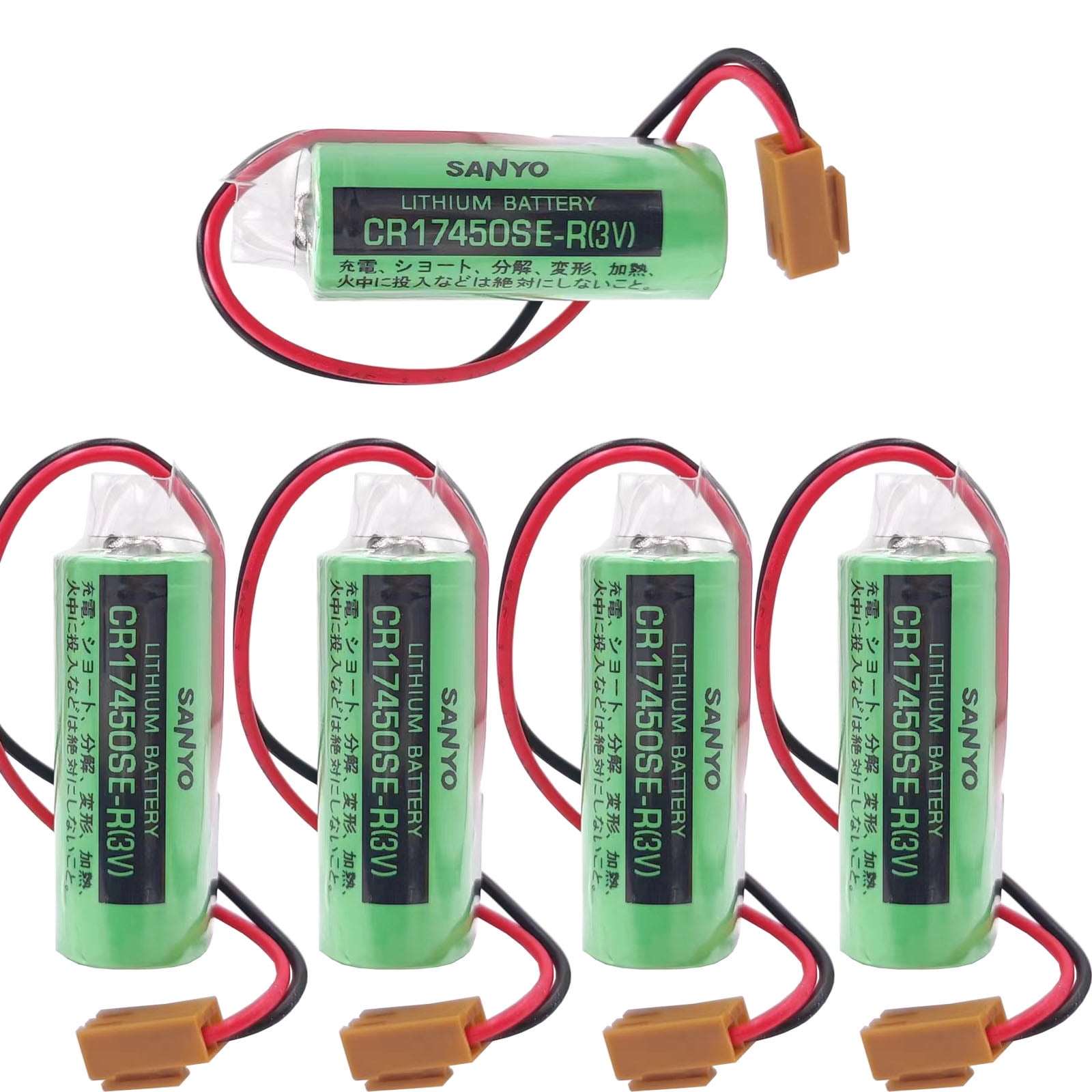 5Pcs CR17450SE-R 3V 2500mah PLC Battery with Plug FOR A98L-0031-0012 ...