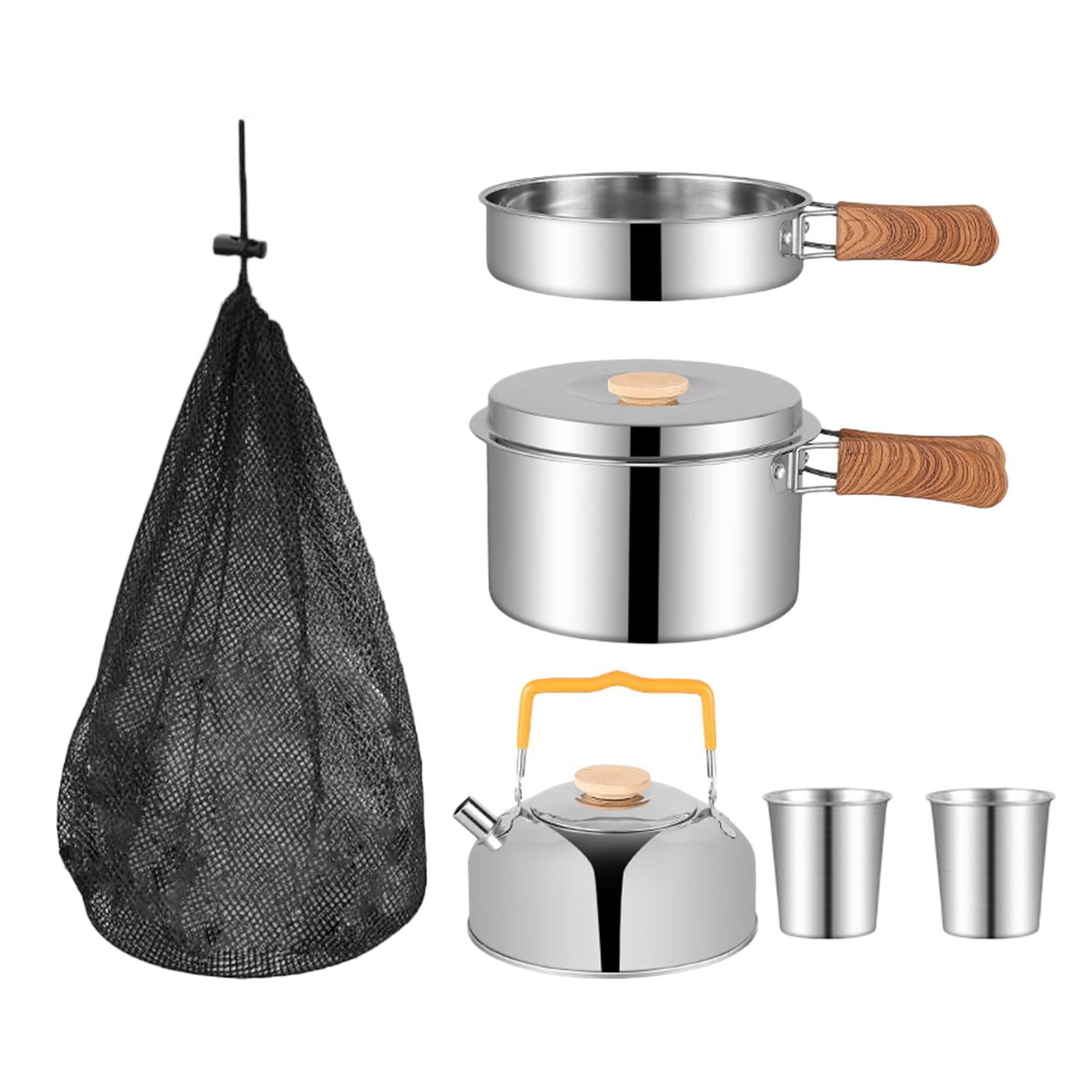 5Pcs Camping Cookware Set Stainless Steel Camping Cooking Tools ...