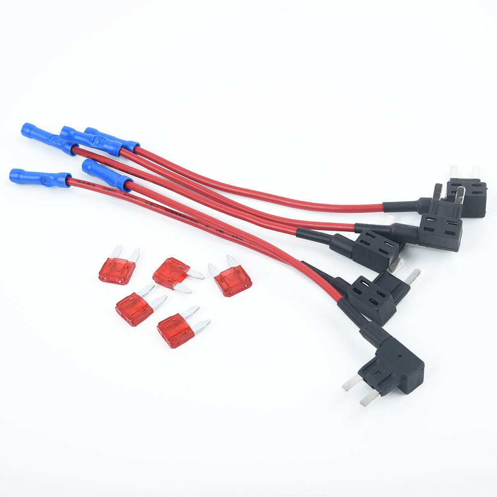 5Pcs Car Add A Circuit Blade Fuse Splice Holder ATM APM Back Fuses Tap ...