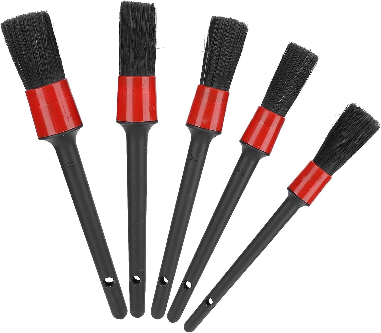 5Pcs Car Detailing Brush Set, Car Interior Cleaning Kit Automotive ...