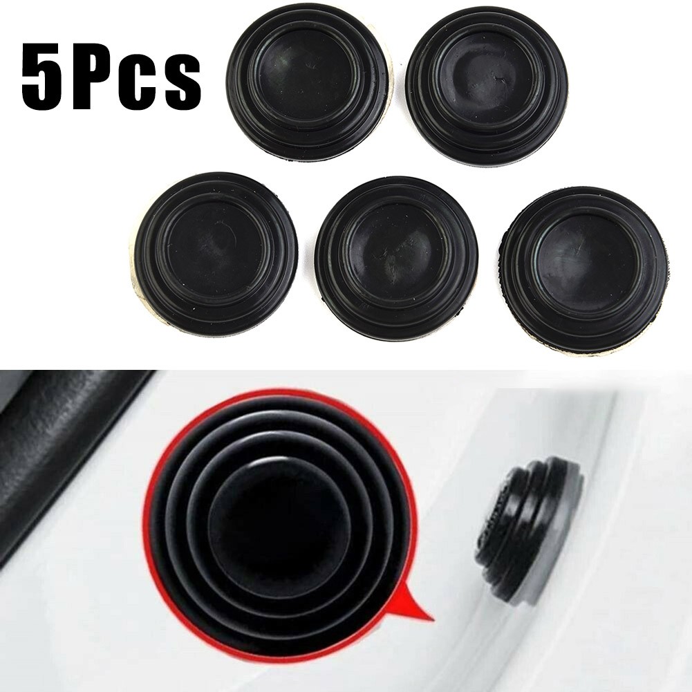 5Pcs Car Door Shock Absorber Sticker Silicone Cushion Gasket Soundproof ...