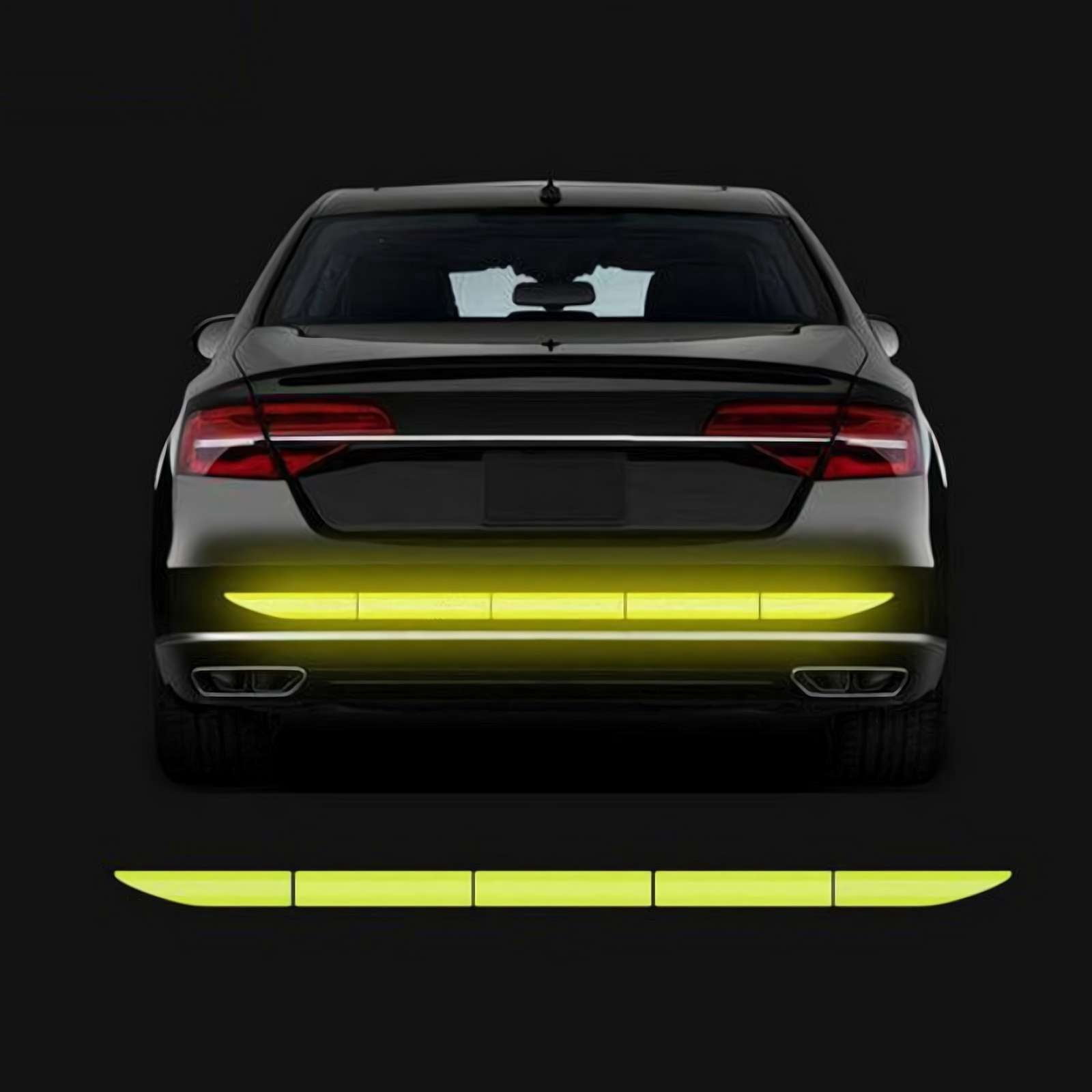 5Pcs Car Reflective Strips Night Anti-Collision Warning Stickers Rear ...
