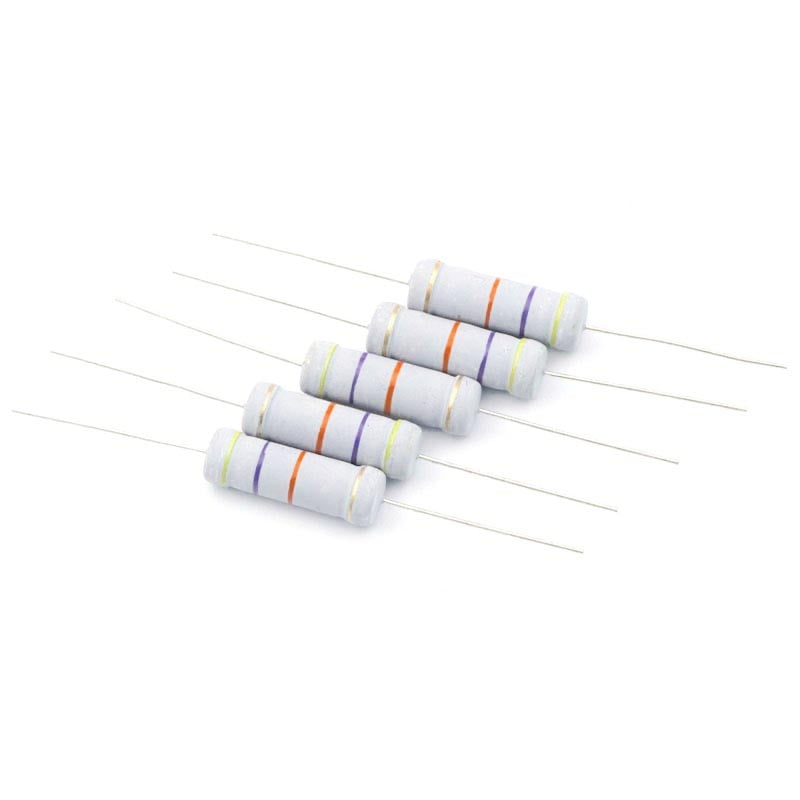5Pcs Carbon Film Resistor 5W 1R~470K Ohm 2.2K 5.1K 10K 100K 470K ...