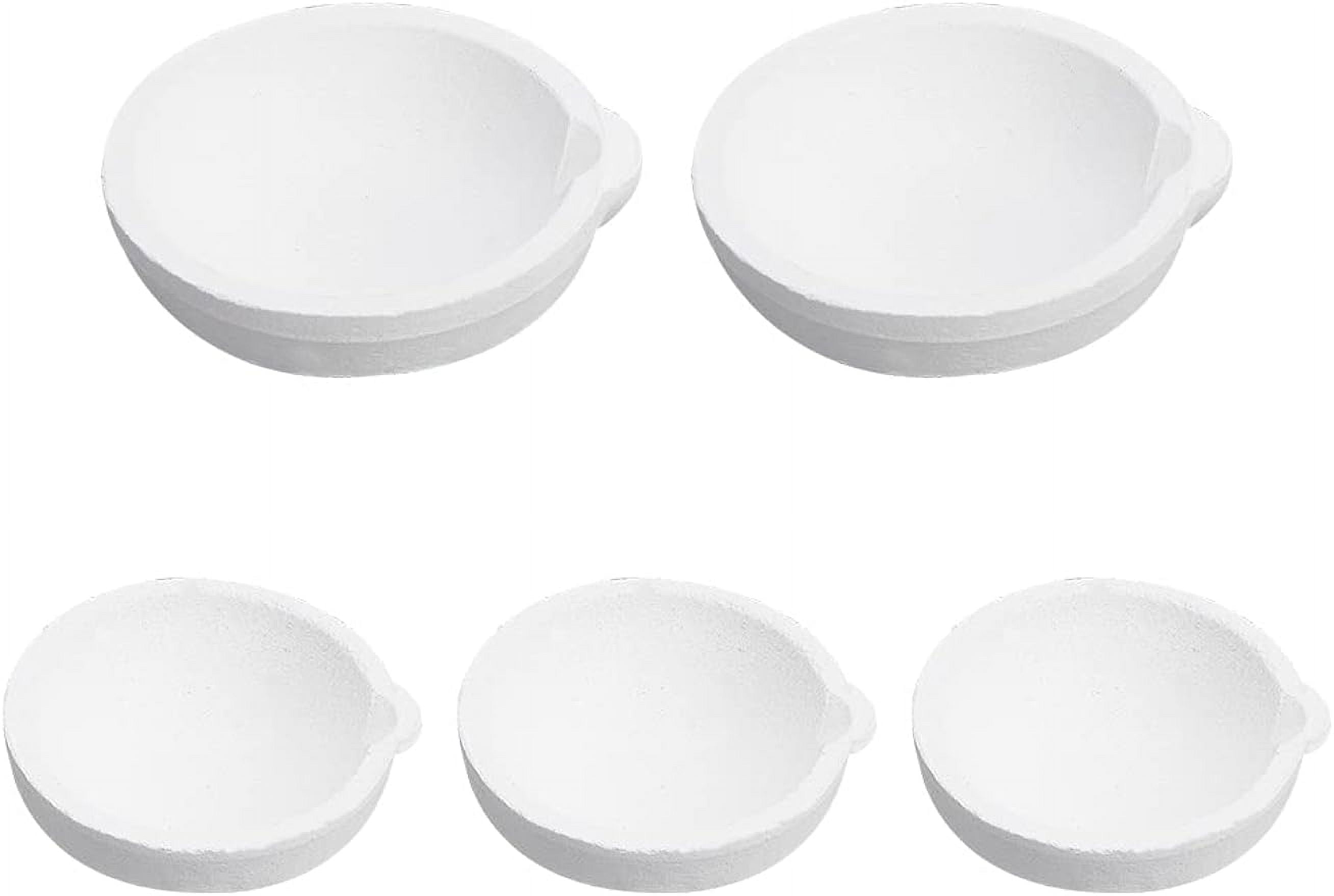 5Pcs Ceramic Crucible Bowl Quartz Melting Dishes Pot High Temperature ...