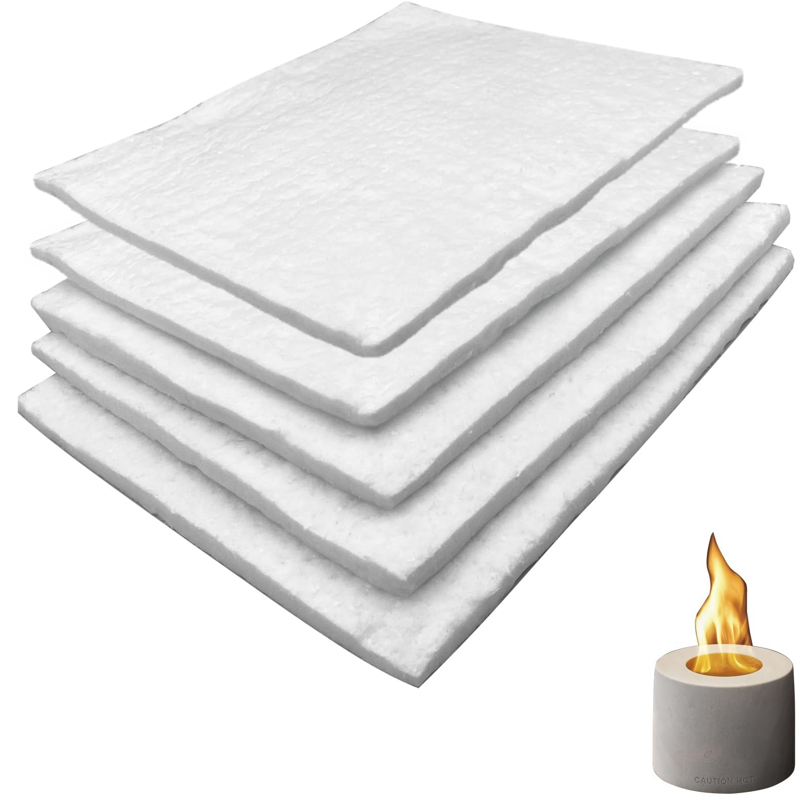 5Pcs Ceramic Wool Wick Sponge for Bioethanol Fireplaces, 12 x 8 inch ...