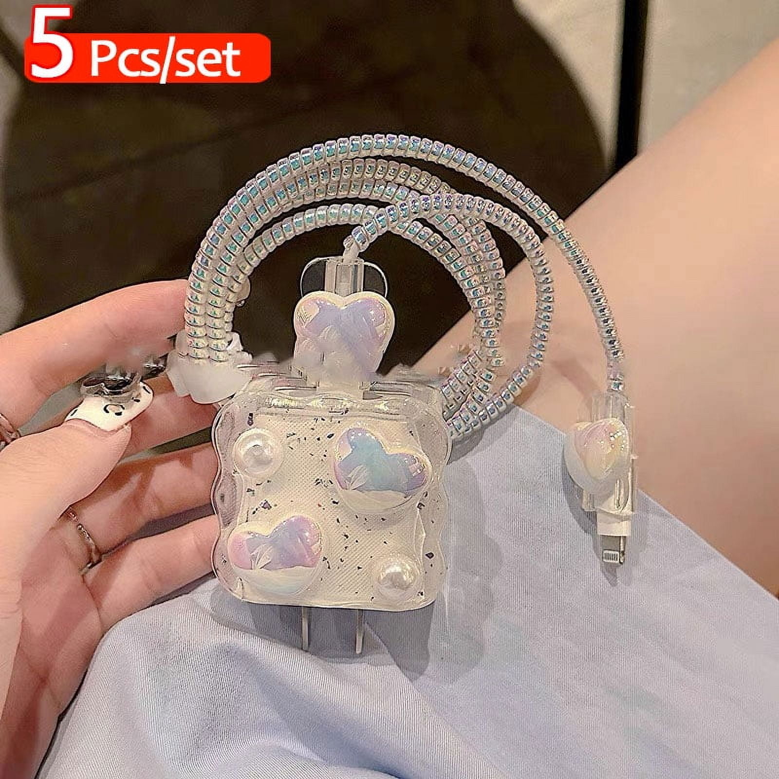 5Pcs Charger Protector Set Compatible for iPhone 20W Charger Cover for ...