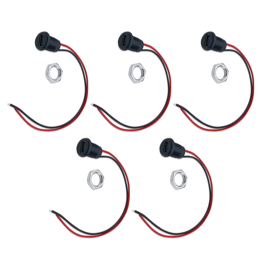 5Pcs Charging Socket Type C Female 2Pin USB Connector Charging Device ...