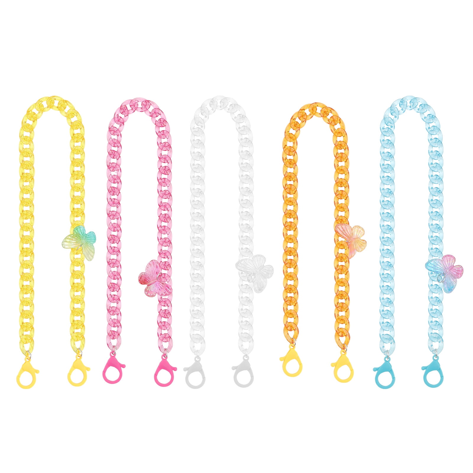 5Pcs Children Mask Chains Double-Buckle Mask Rope Unique Chain Hanging ...