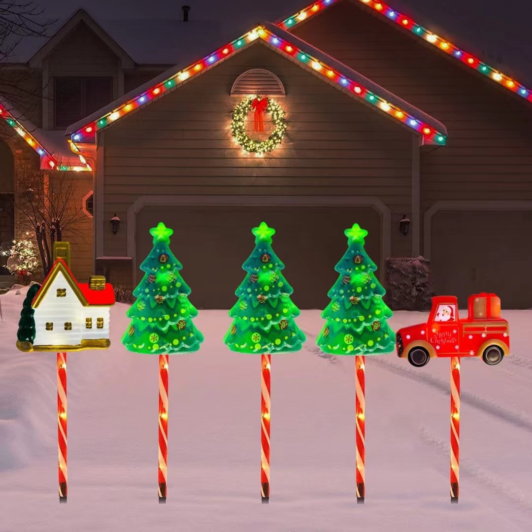 5Pcs Christmas Battery Lights Outdoor Waterproof, 17.7" Cute Room ...