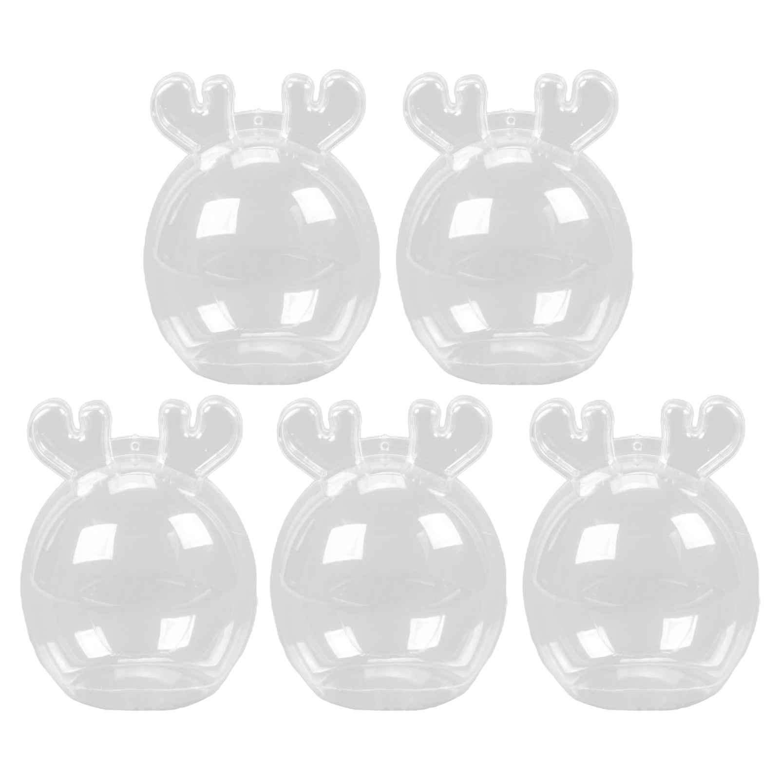 5Pcs Christmas Candy Holder Clear Antler Candy Box Xmas Decoration ...