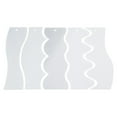 5Pcs Clear Acrylic Waved Shaped Rulers Templates For Sewing And ...