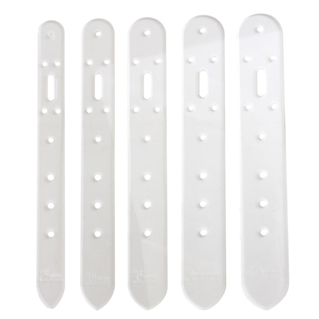 5Pcs Clear Acrylics Belt Hole Punching Guides Templates 5 Size 25mm ...