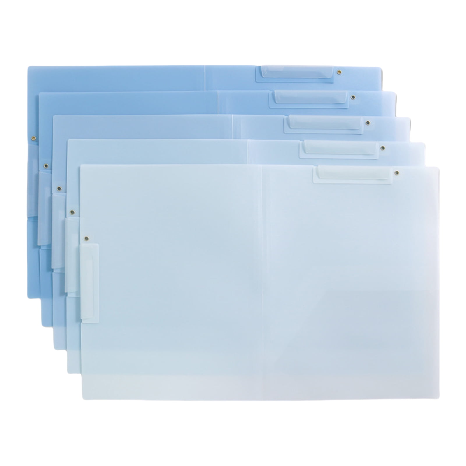 5Pcs Clear File Sleeve with Rotating Clamp Document Organizers ...