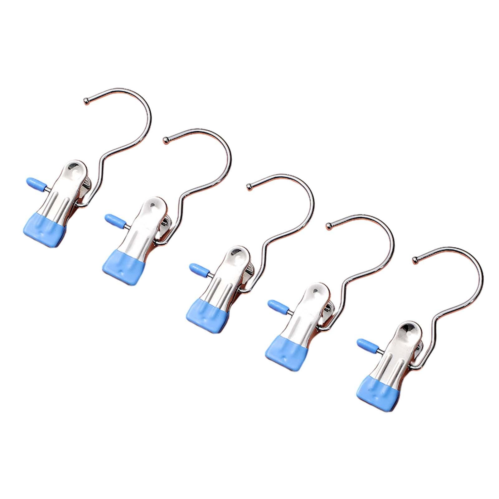 5Pcs Closet Hanger Organizer Clamps Clothes Pins Stainless Steel ...
