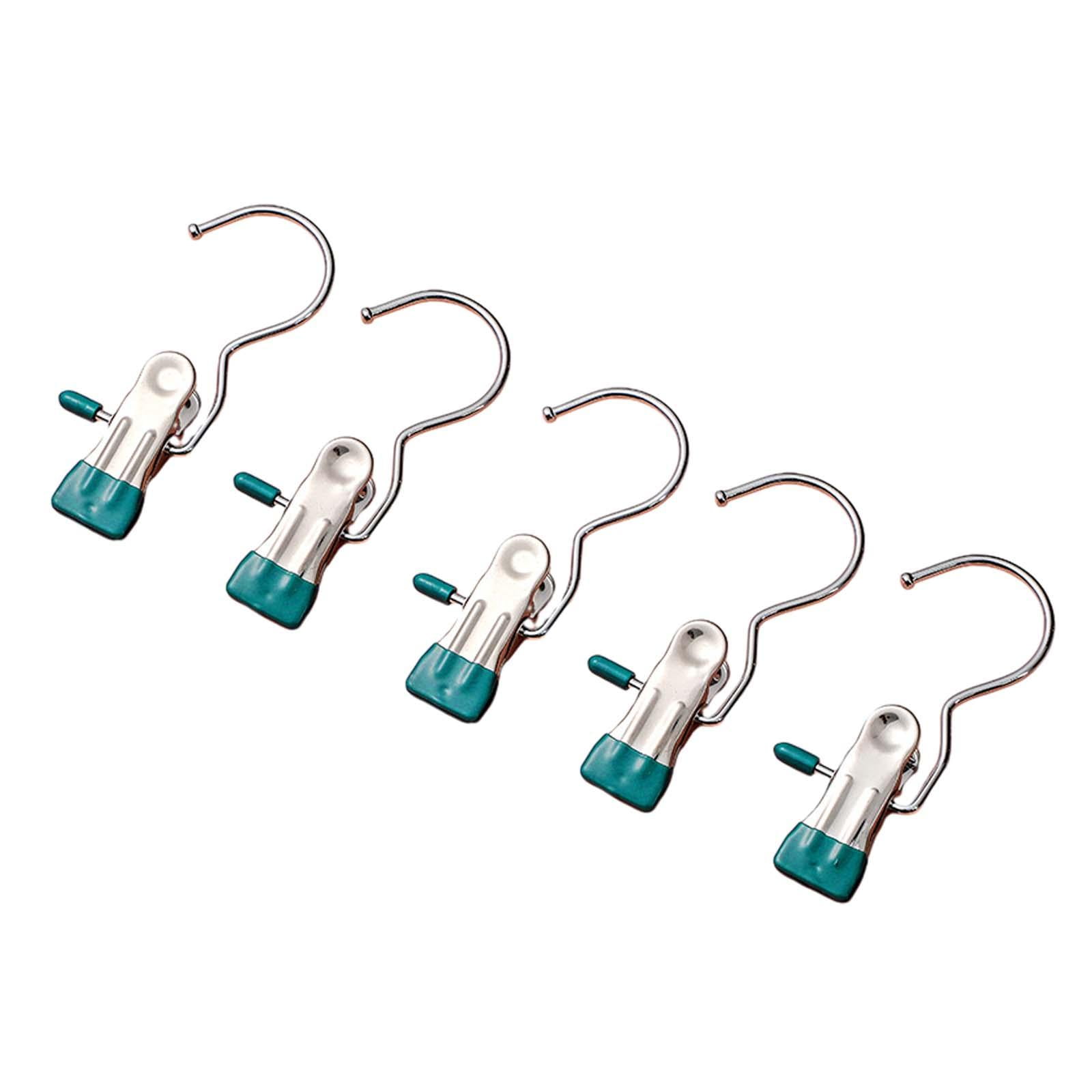 5Pcs Closet Hanger Organizer Clamps Clothes Pins Stainless Steel ...