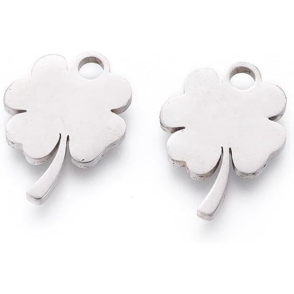 5Pcs Clover Charms Pendant 201 Stainless Steel Pendants Manual ...