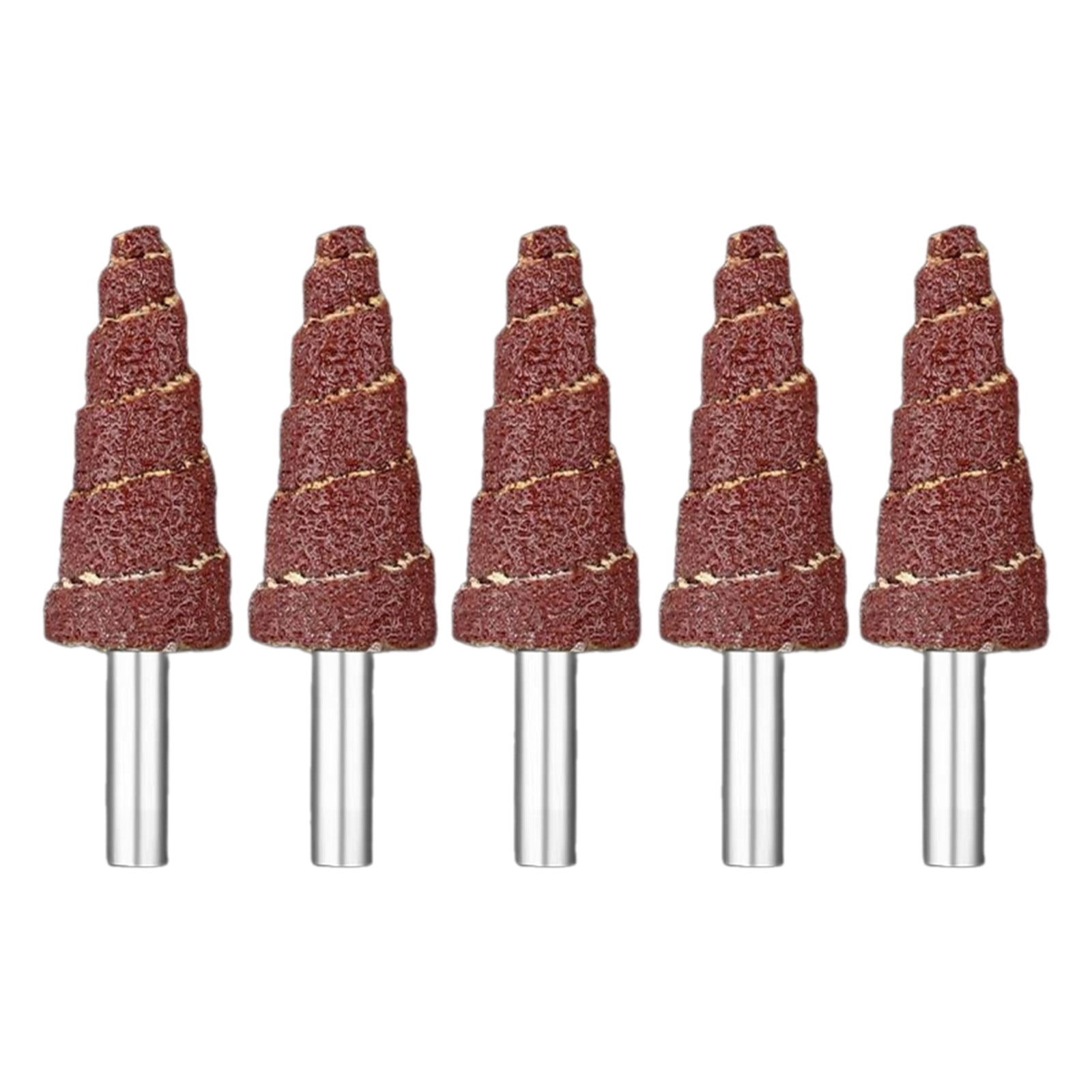5Pcs Cone Shape Abrasive Sandpaper Deburring Flap Wheel Head for ...