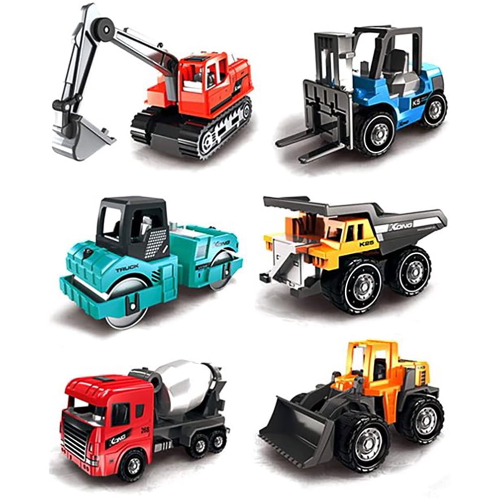 5Pcs Construction Truck Toys, Excavator Play Vehicles Set for Kids 3-6 ...
