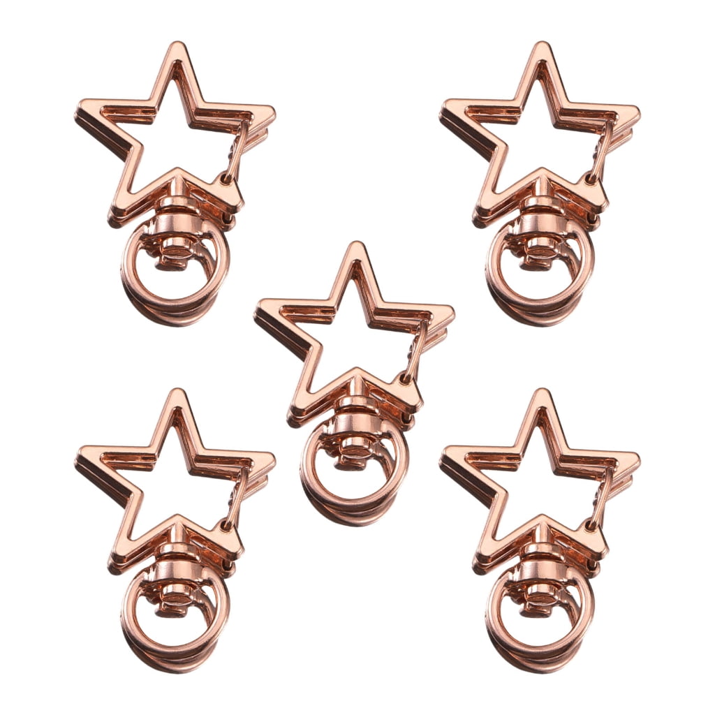 5Pcs Contemporary Alloy Holder Unique Shape For Keychains Backpacks And ...