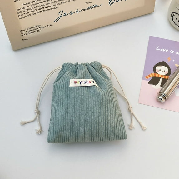 5Pcs Corduroy Storage Bag under $5! Yannianjz Corduroy Elastic Hair Tie ...