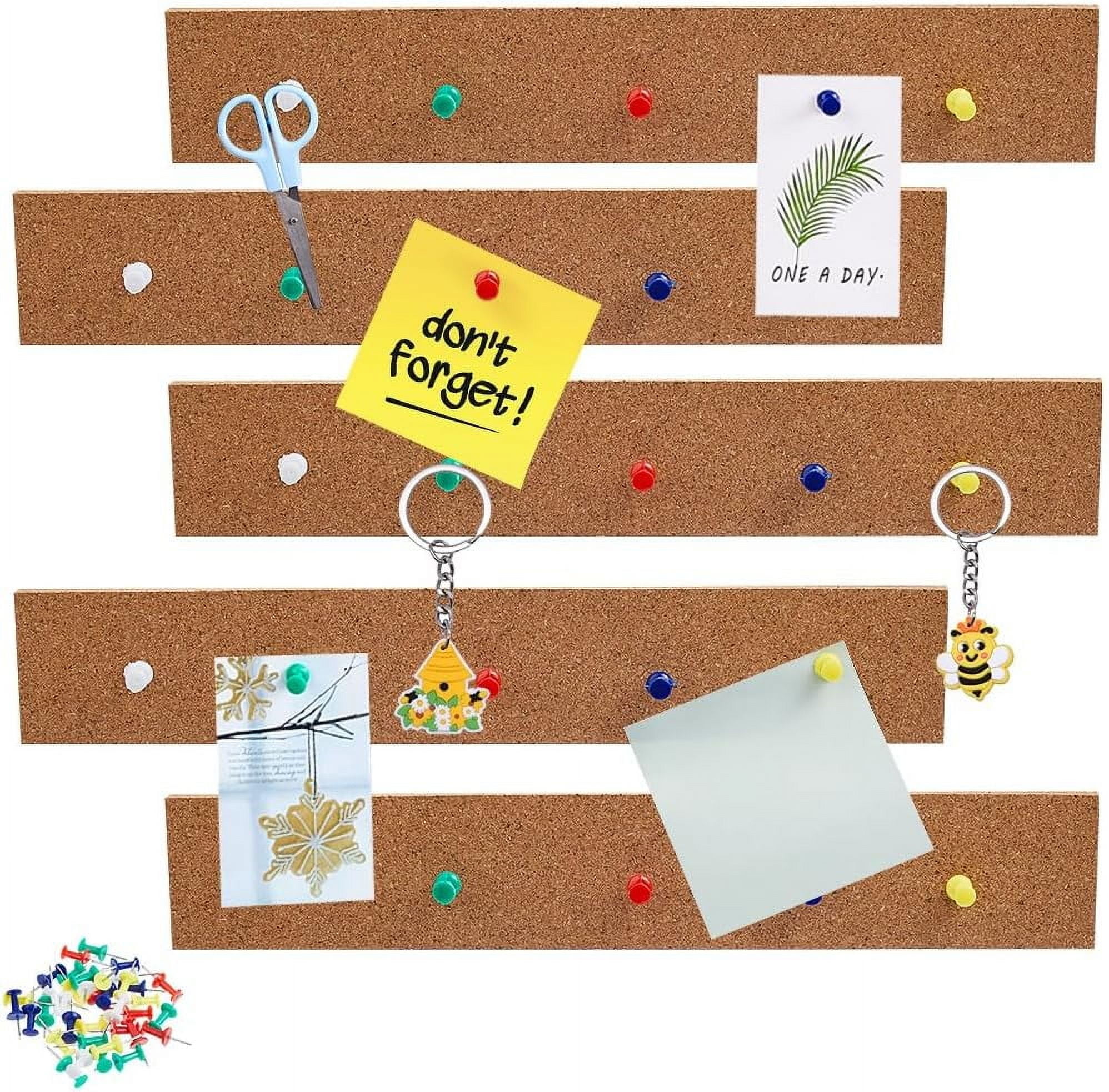 5Pcs Cork Board Bar Strips Self-Adhesive Felt Bulletin Board Sticky ...