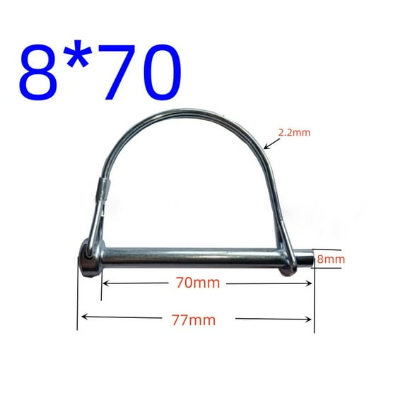 5Pcs Coupler Safety Pin D-Hook Carbon Steel Quick Lock Release Trailer ...