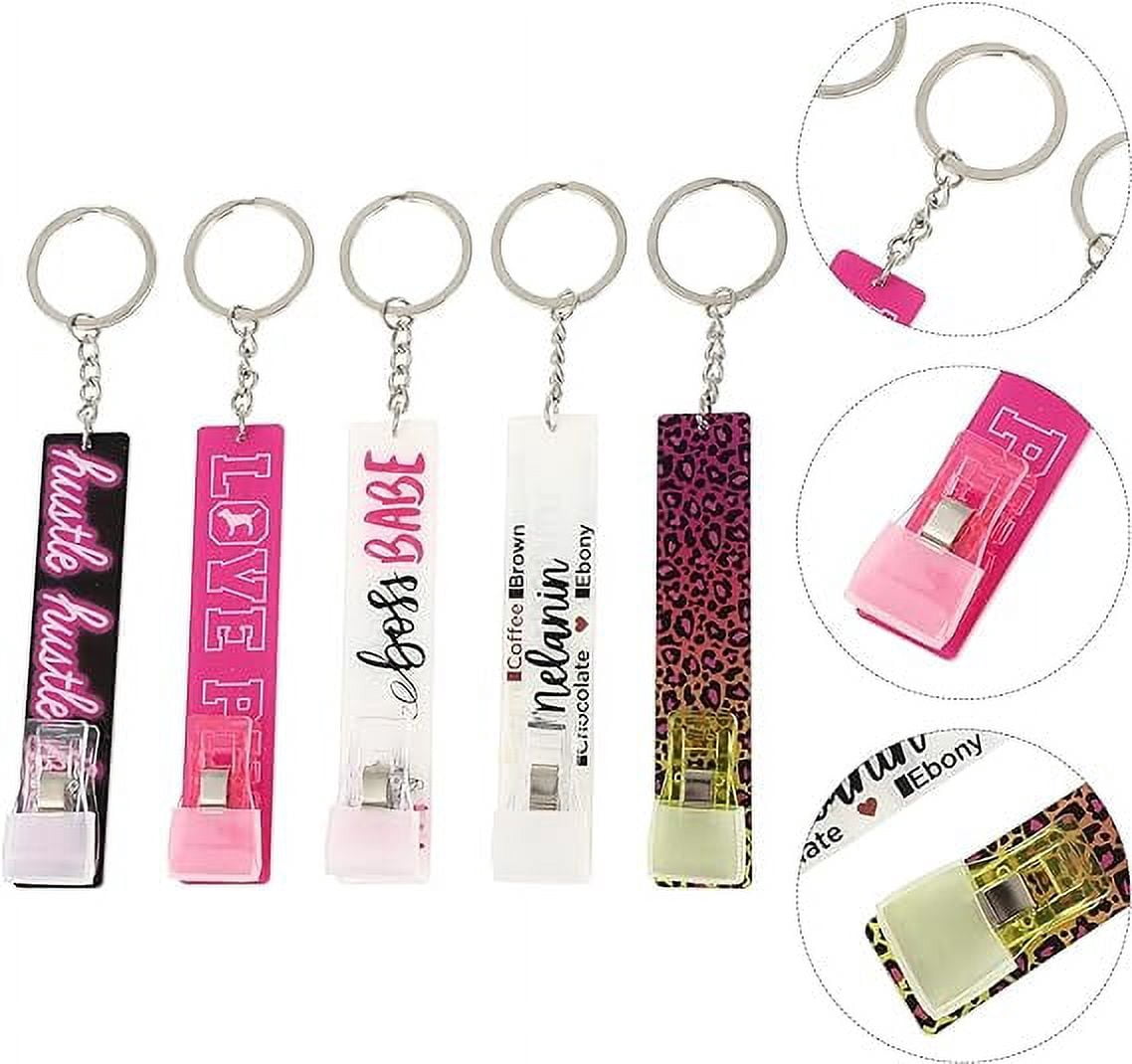 5Pcs Cute Keychain, Card Grabber for Long Nails, No Touch Door Opener ...