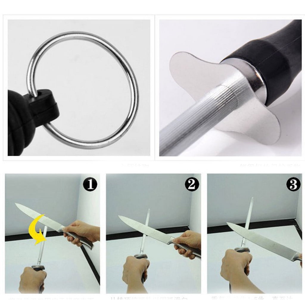 5Pcs Cyenie Kitchen Knife Sharpening Steels, 10-Inch Sharpening Rod ...