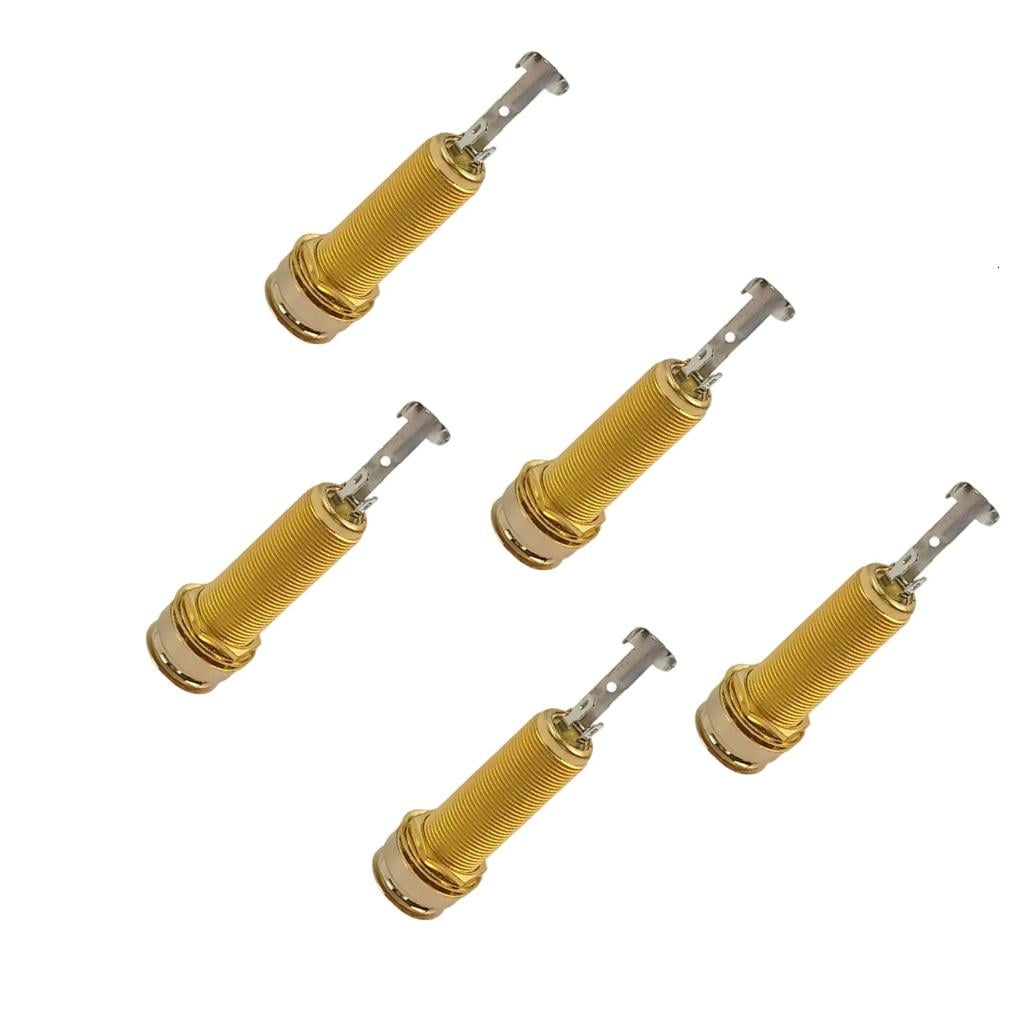 5Pcs Cylinder Input Output Plug Sockets 6.35mm 1/4 Inch Electric Bass ...