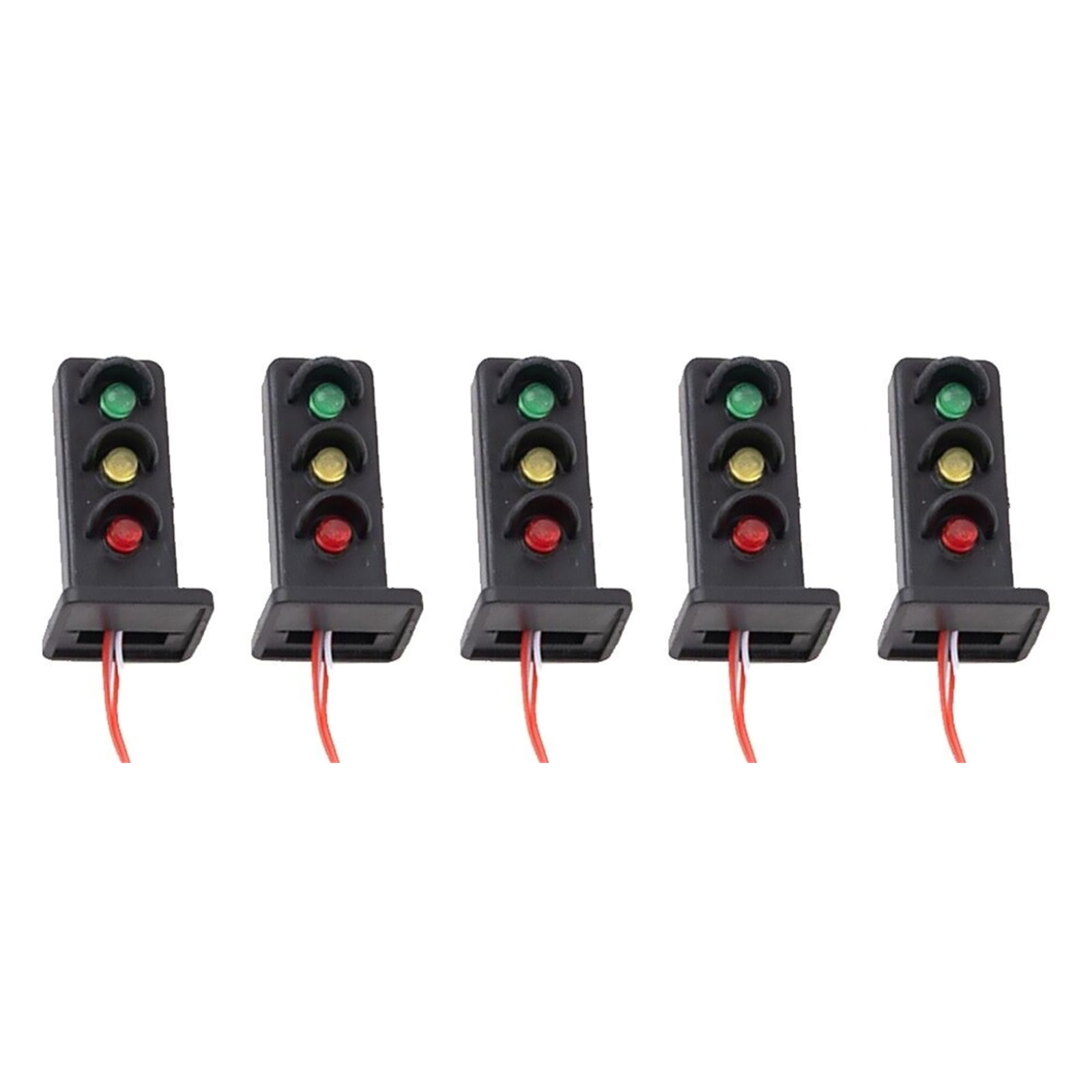 5Pcs DIY 1:87 Scale Railway Traffic Light Signal Model Lamps LED Model ...