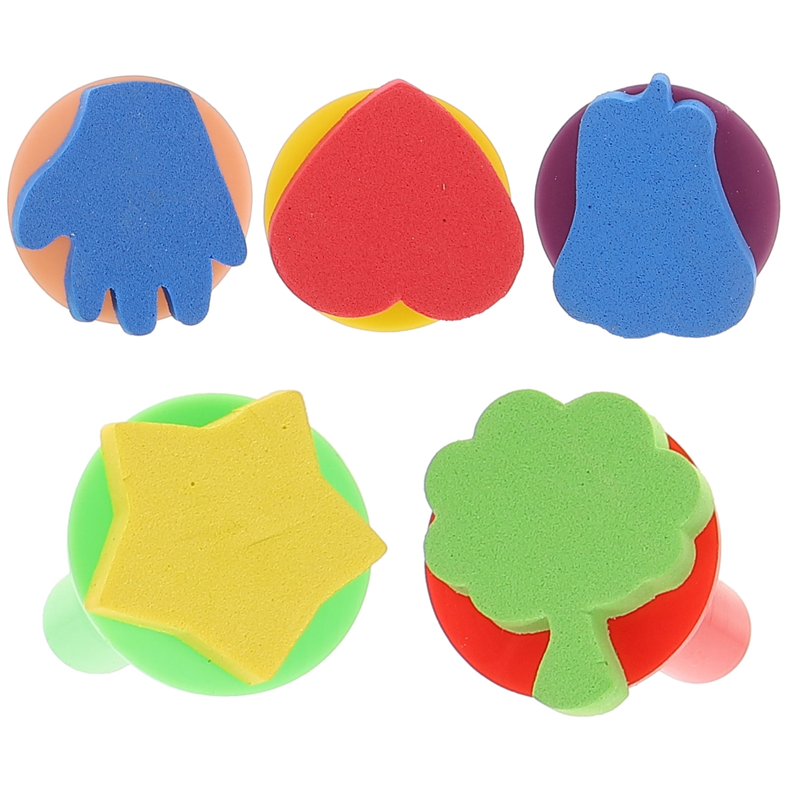 5Pcs DIY Painting Sponges Lovely Shaped Sponge Stamper Early Learning ...