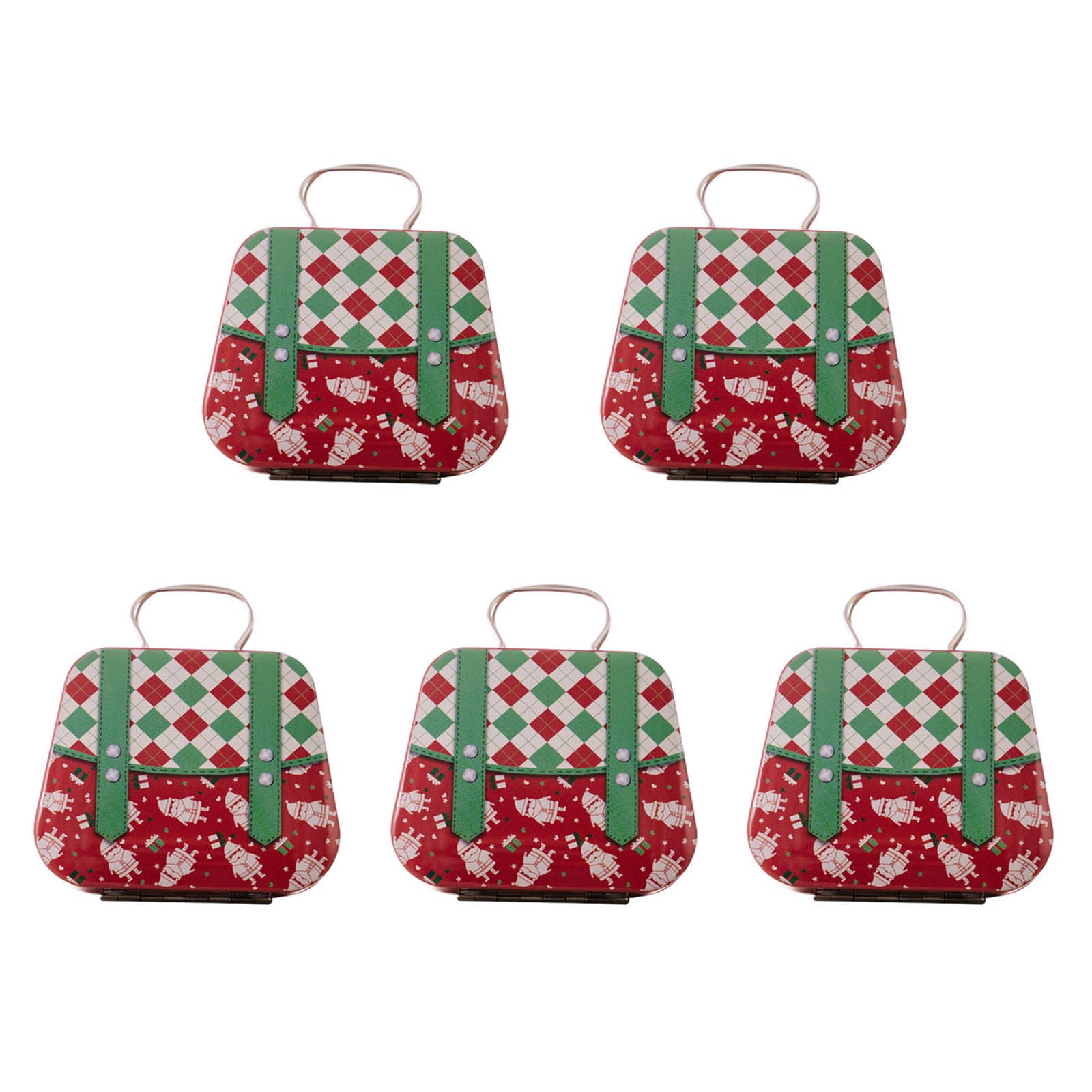 5Pcs Decorative Christmas Candy Iron Boxes Cookie Packaging Box ...