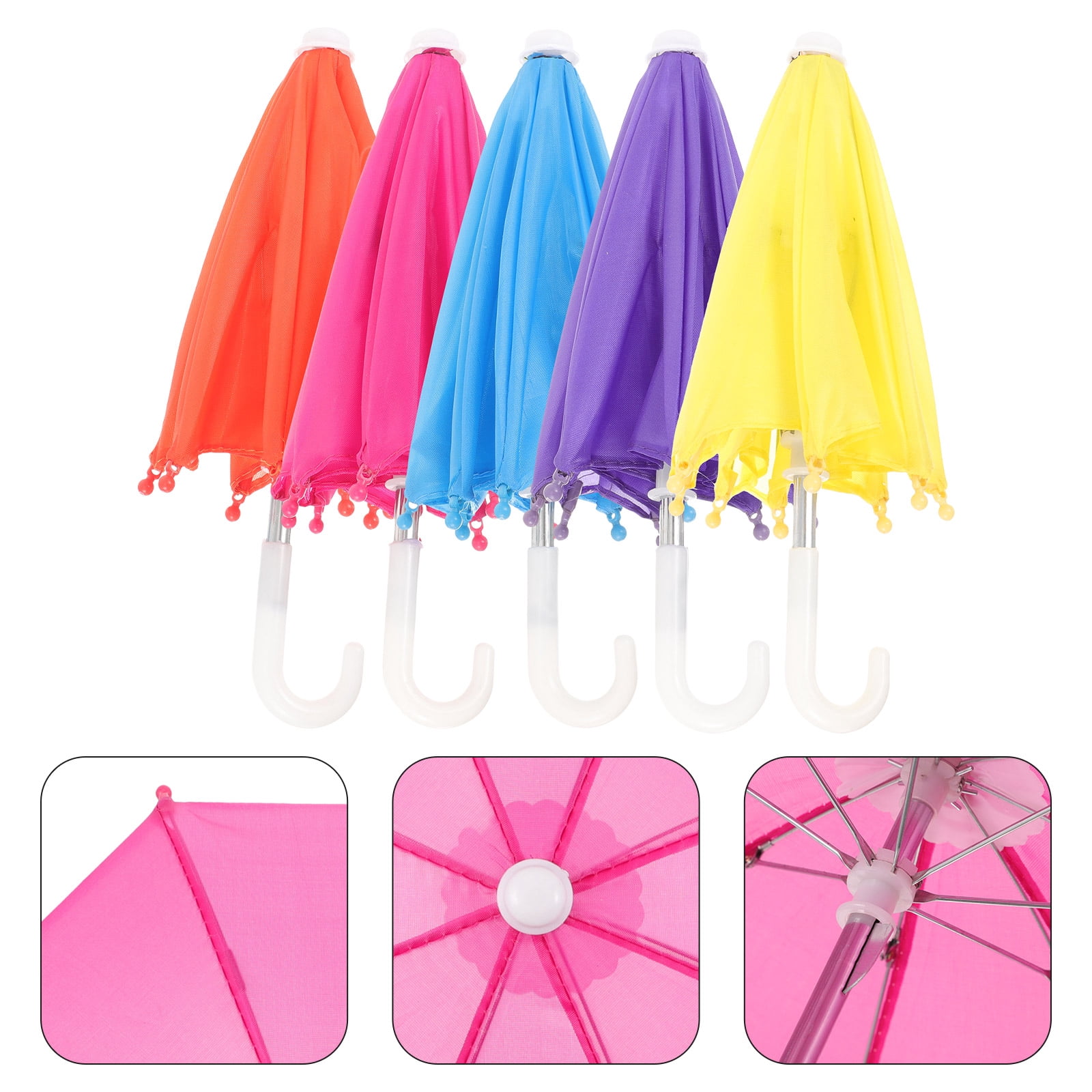 5Pcs Desktop Mini Umbrellas Micro Landscape Umbrella Models Decorative ...